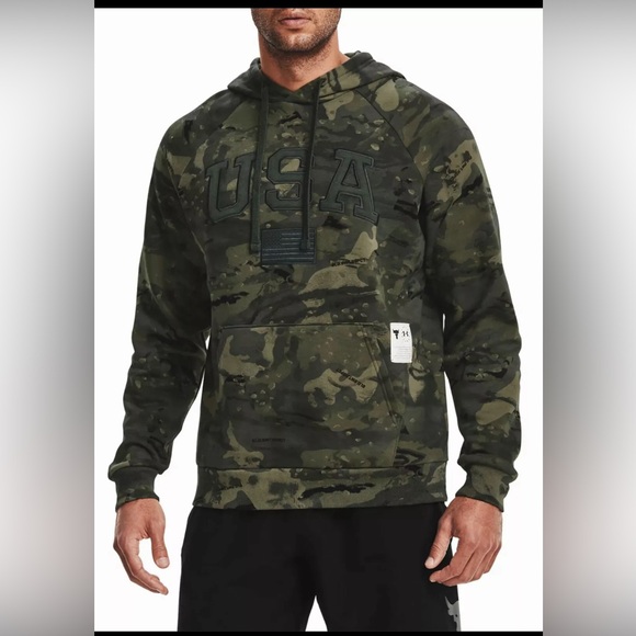 Under Armour | Shirts | Mens Under Armour Project Rock Camo Hoodie Sz ...